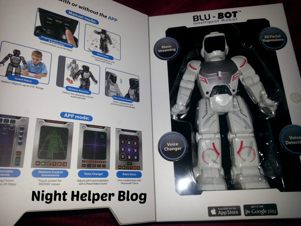 Happy Holidays from the Silverlit Blu-bot intelligent robot! - Night Helper