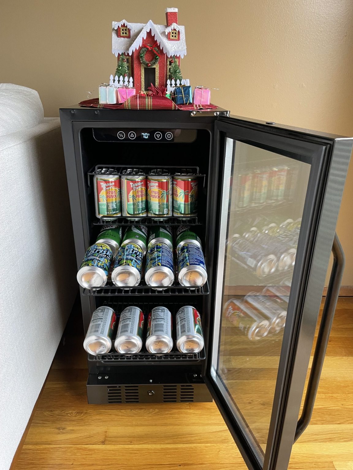 Gift The Newair 15” Built-in 96 Can Beverage Fridge in Black Stainless ...
